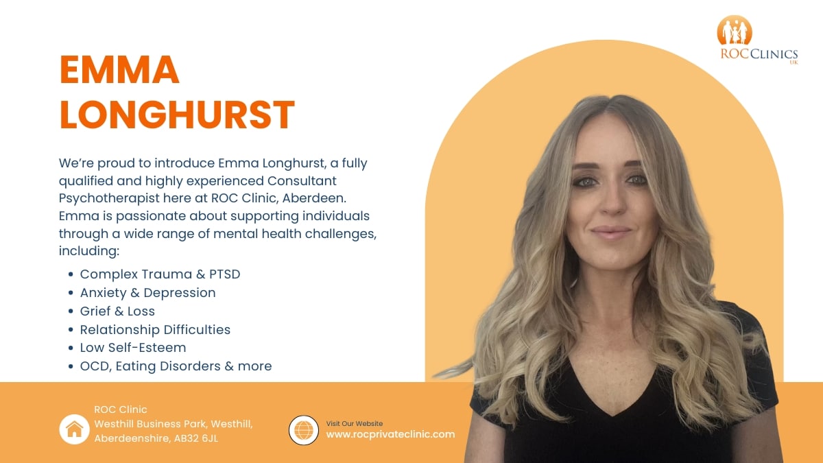 Emma Longhurst - Psychotherapist in Aberdeen - ROC Private Clinic